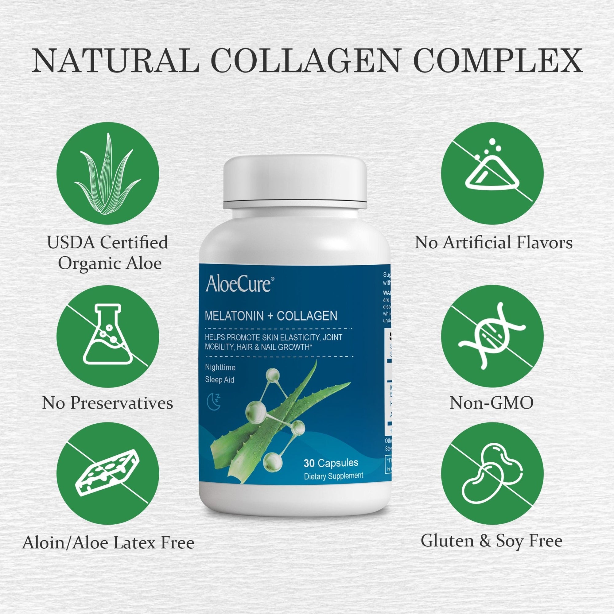 AloeCure Melatonin + Collagen for Beauty Sleep